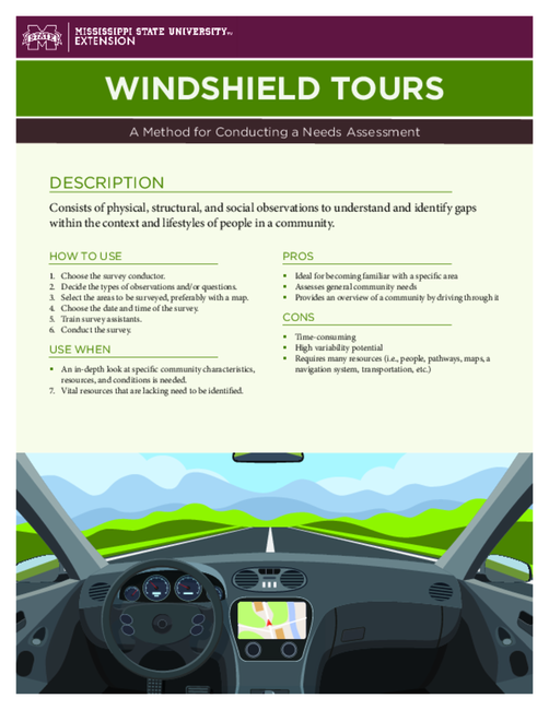 Windshield Tours: A Method for Conducting a Needs Assessment | Mississippi State University ...